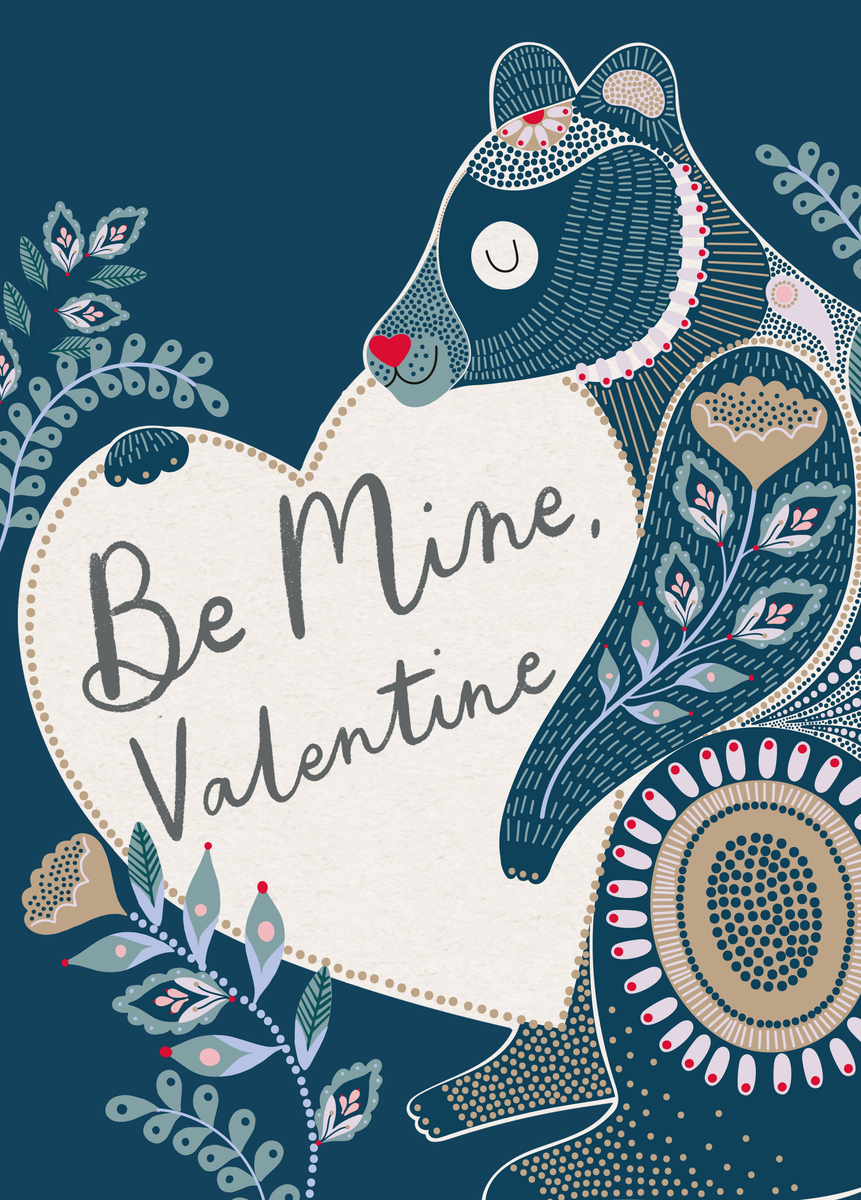 Personalised Love Heart & Bear Valentine's Day Card – Hallmark