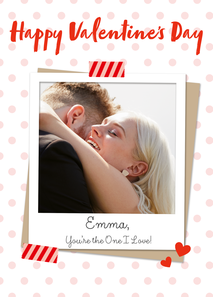 Personalised You're The One I Love Polaroid Snap Photo Upload Valentin ...