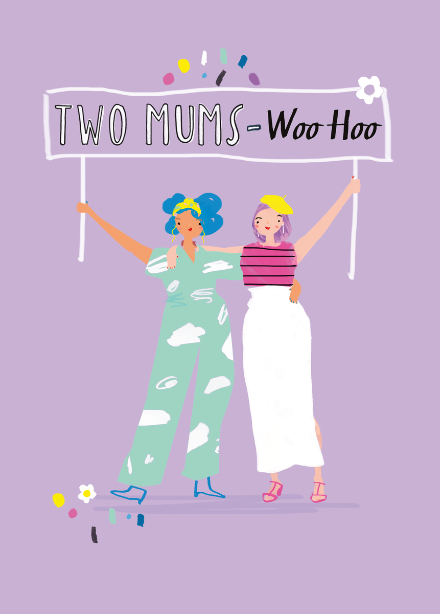 Personalised Two Mums Woo Hoo Mother's Day Card | Hallmark UK