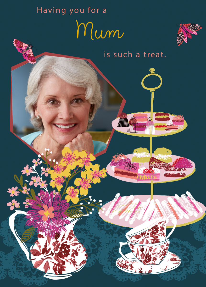 Traditional Afternoon Tea Mother's Day Photo Card For Mum| Hallmark UK