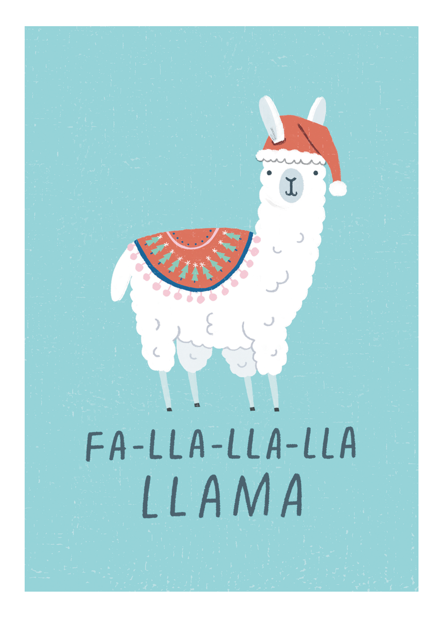 Personalised Funny Christmas Shoebox Fa La La La Llama Card – Hallmark
