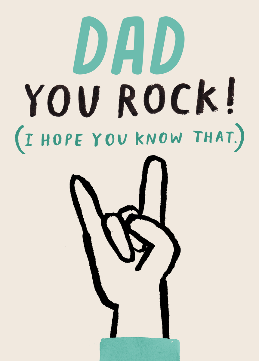 Personalised & Editable Rock Star Dad Birthday Card | Hallmark UK