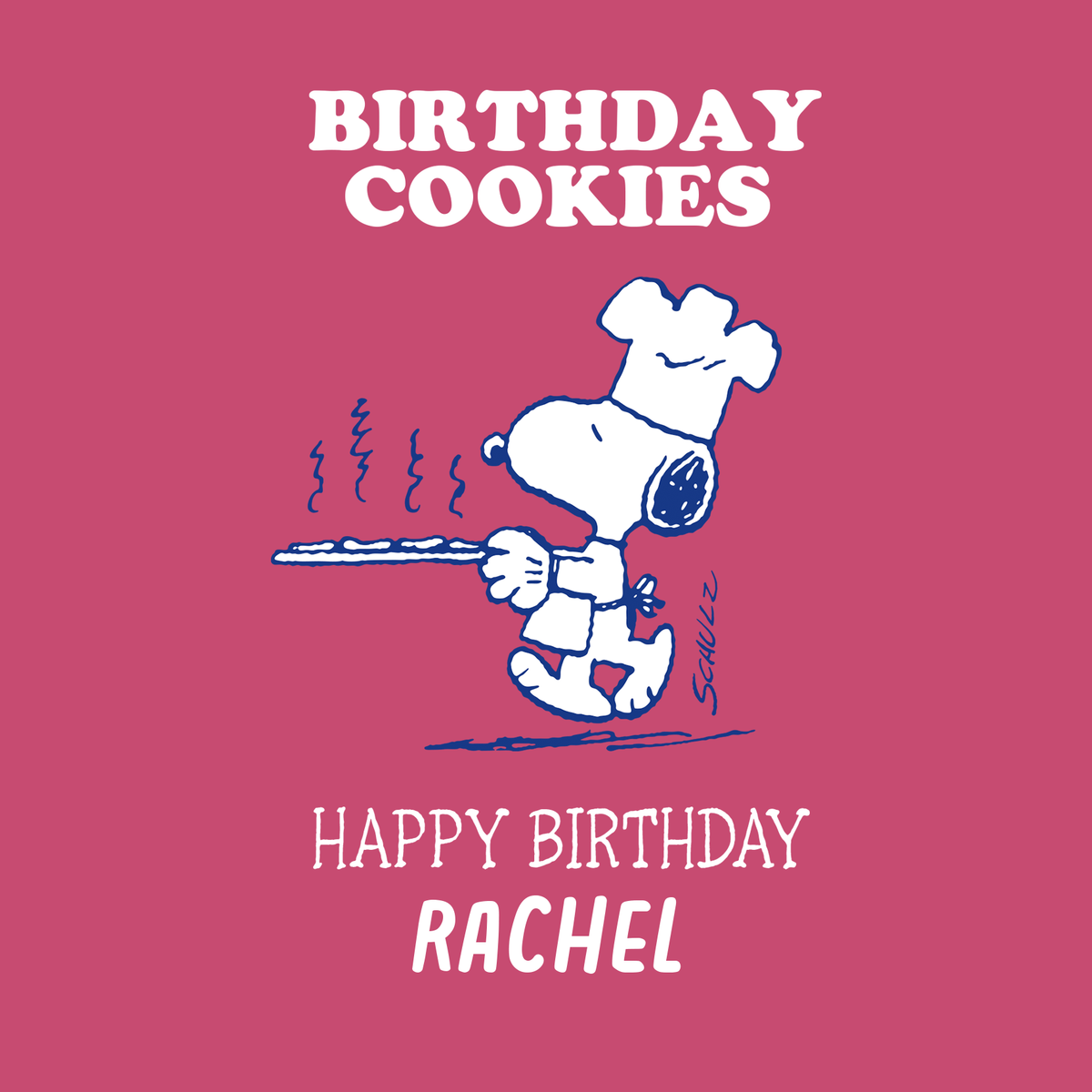 Personalised Editable PEANUTS™ SNOOPY Cookies Birthday Card | Hallmark