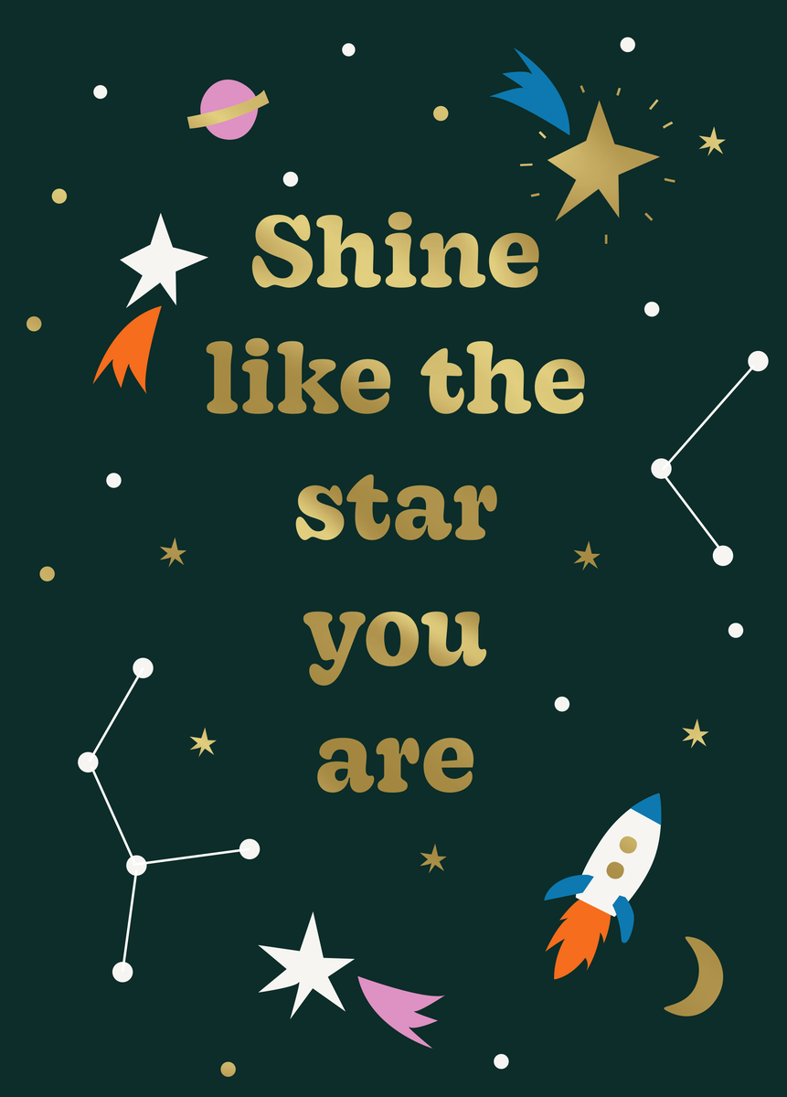 Personalised 'Shine like the Star You Are' Just to Say Card | Hallmark