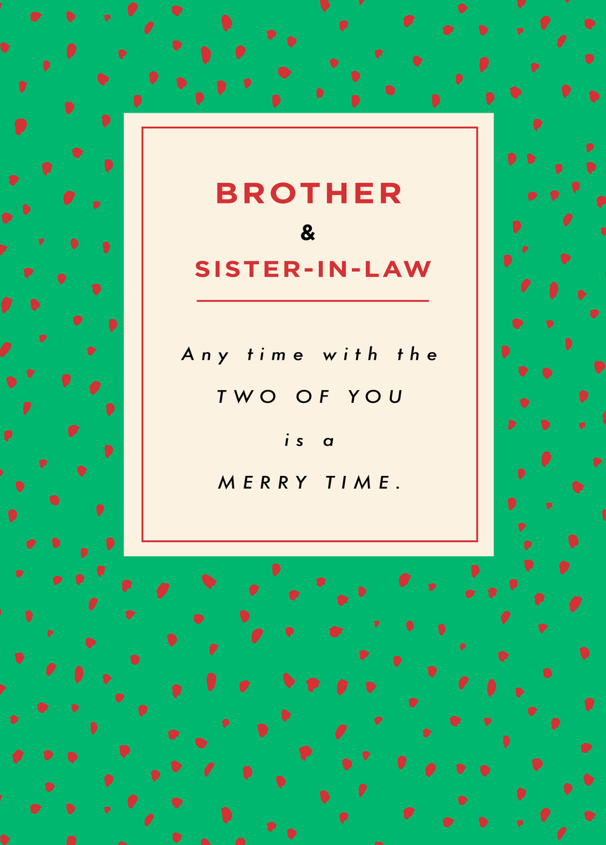 Personalised Brother And Sister In Law Christmas Card Hallmark