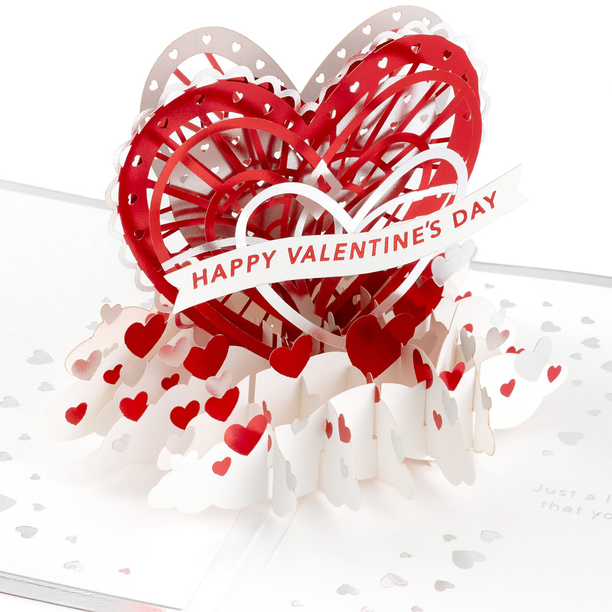 3D & Pop Up Heart Banner Valentine's Day Card | Hallmark UK