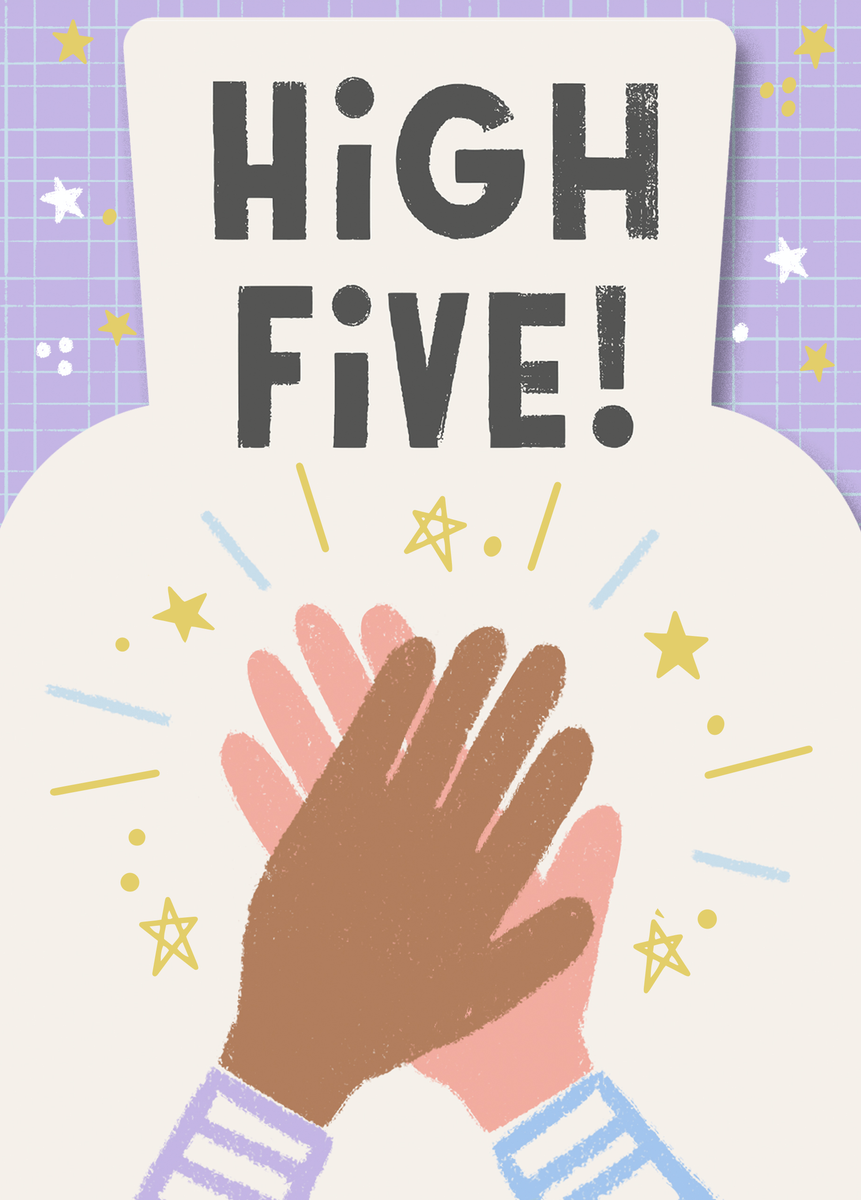 Personalised High Five Encouragement Card – Hallmark