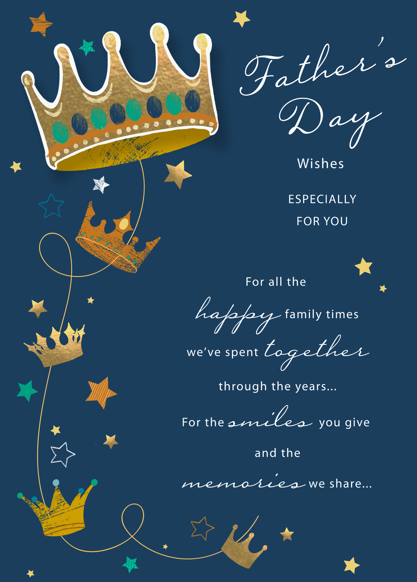 Personalised Traditional Text Crown Father's Day Card – Hallmark