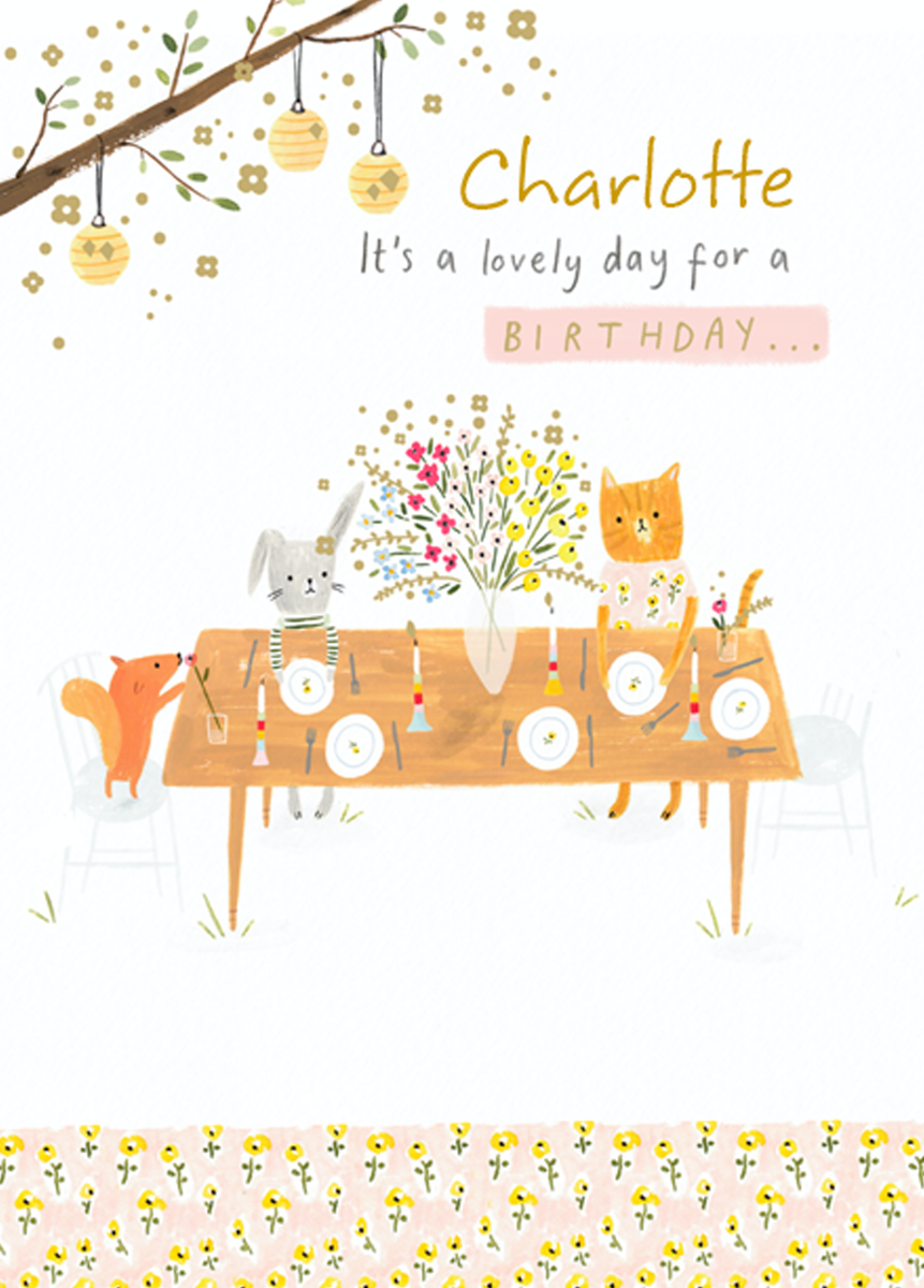 Personalised Cute Animal Party Editable Birthday Card – Hallmark