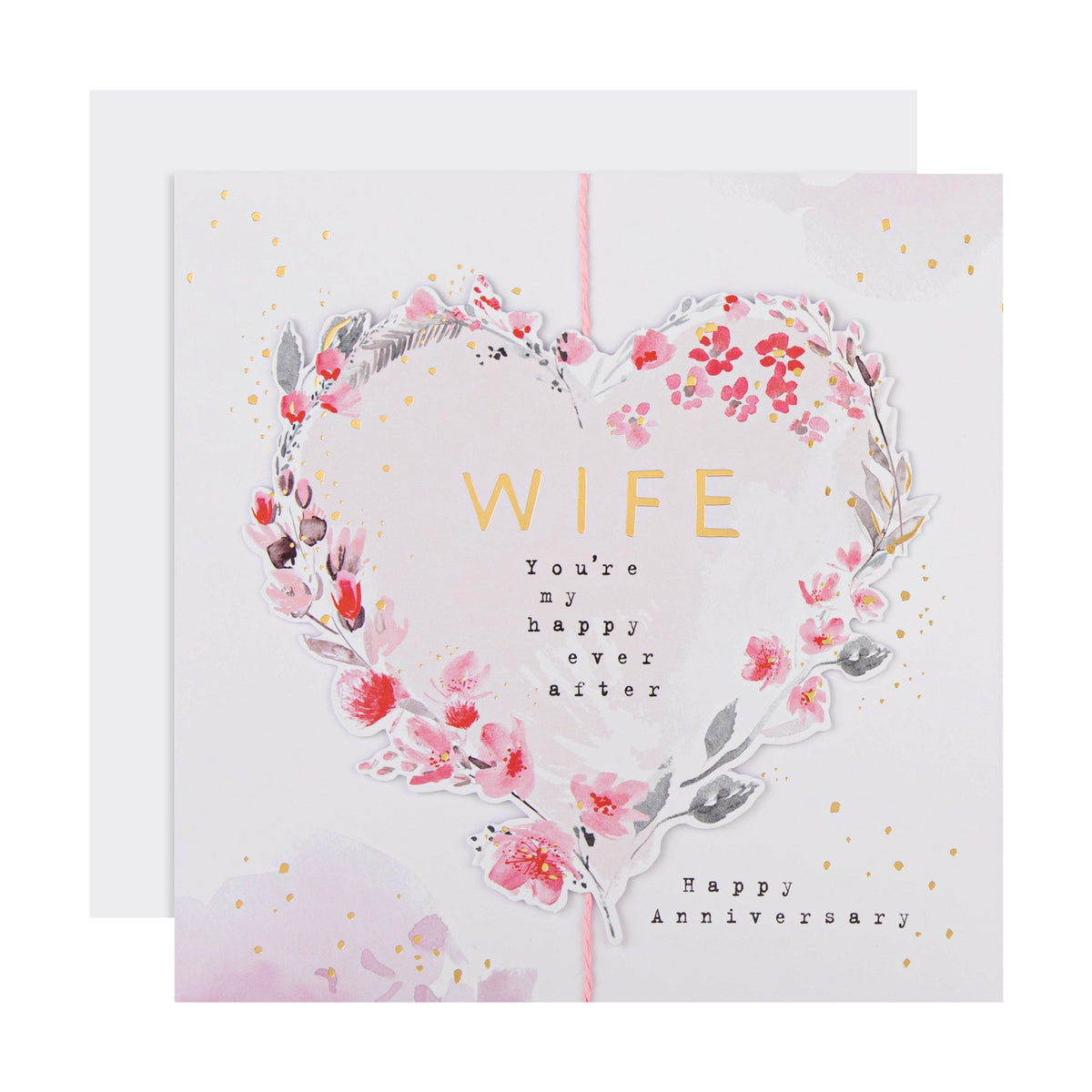 Floral Heart Anniversary Card for Wife| Hallmark UK