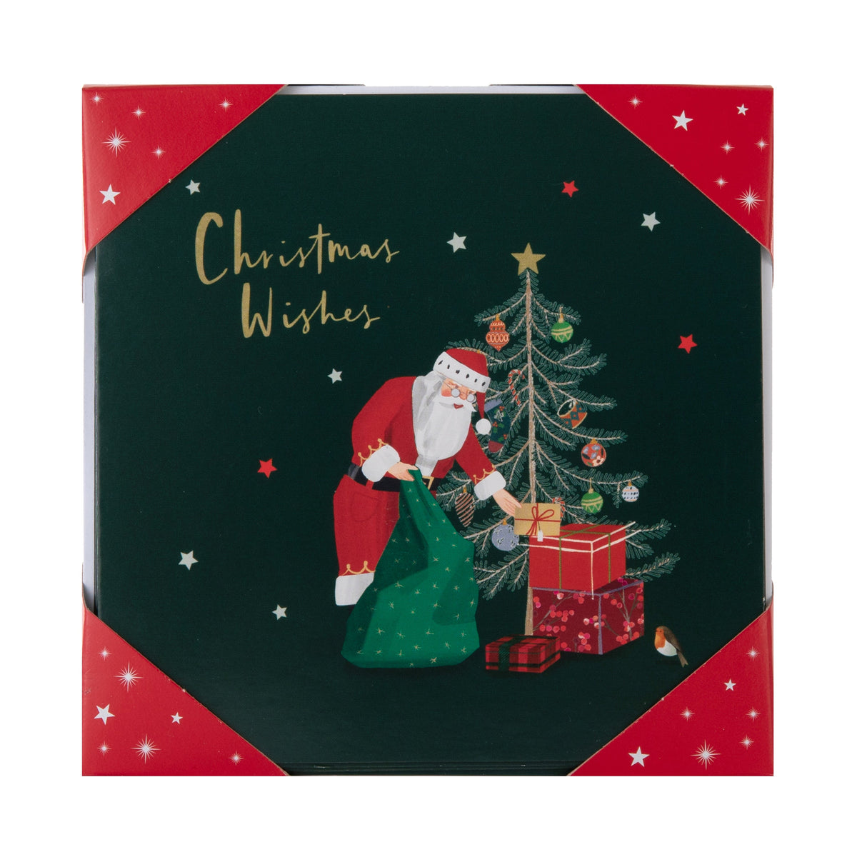 Multipack of 10 Santa & Robin Christmas Cards| Hallmark UK