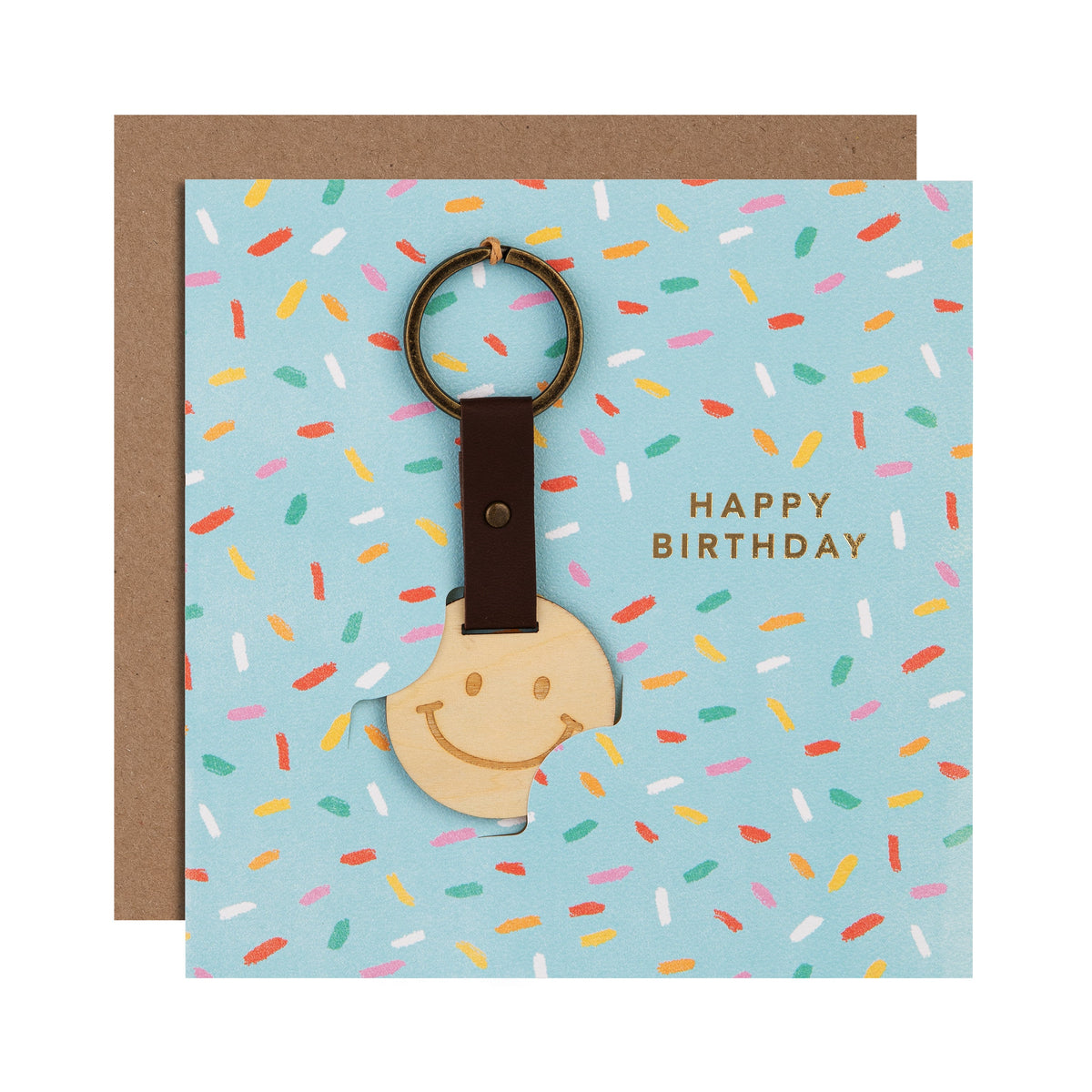 Colourful Confetti with Keepsake Keyring Birthday Card | Hallmark UK