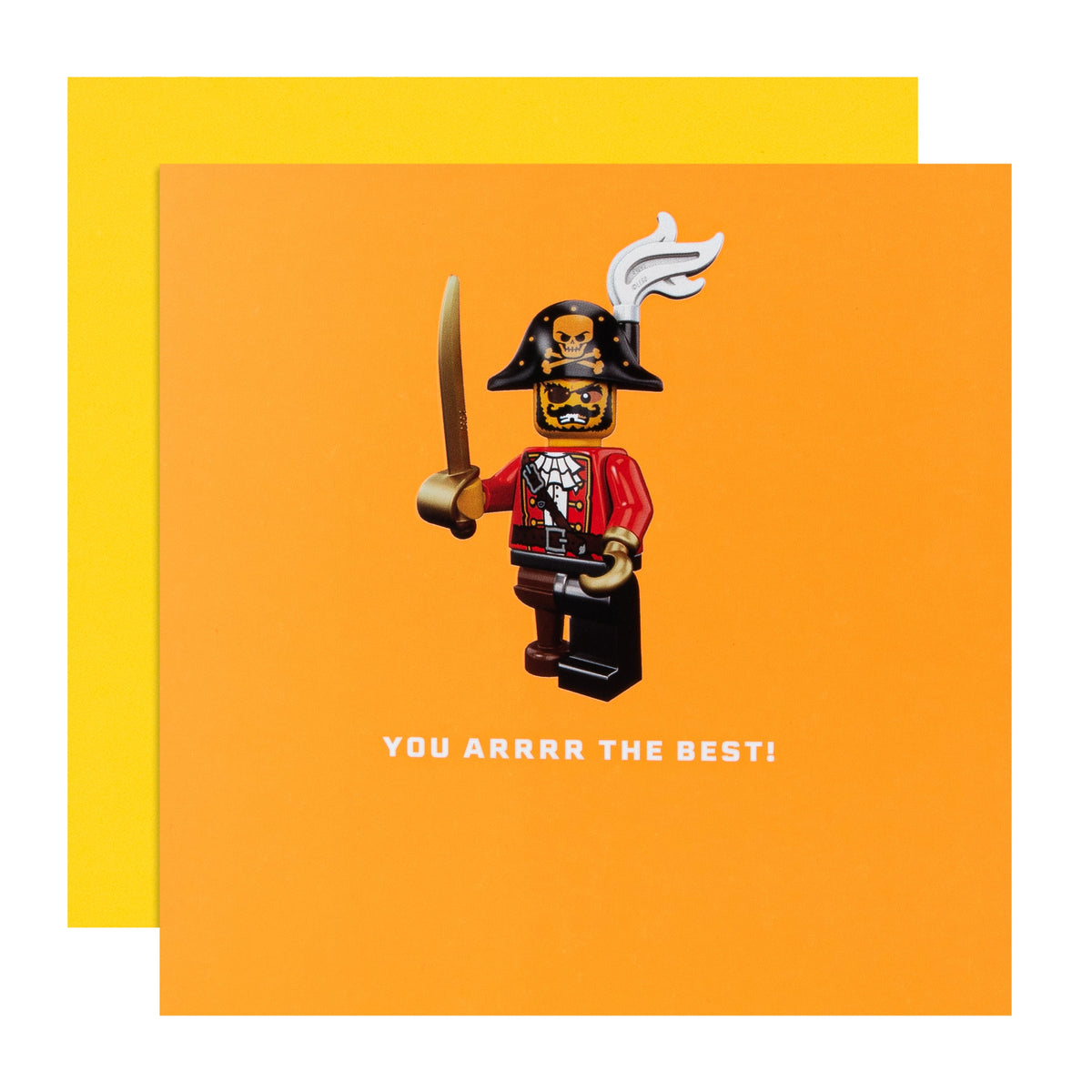 Orange LEGO Pirate Character Congratulations Card | LEGO | Hallmark UK