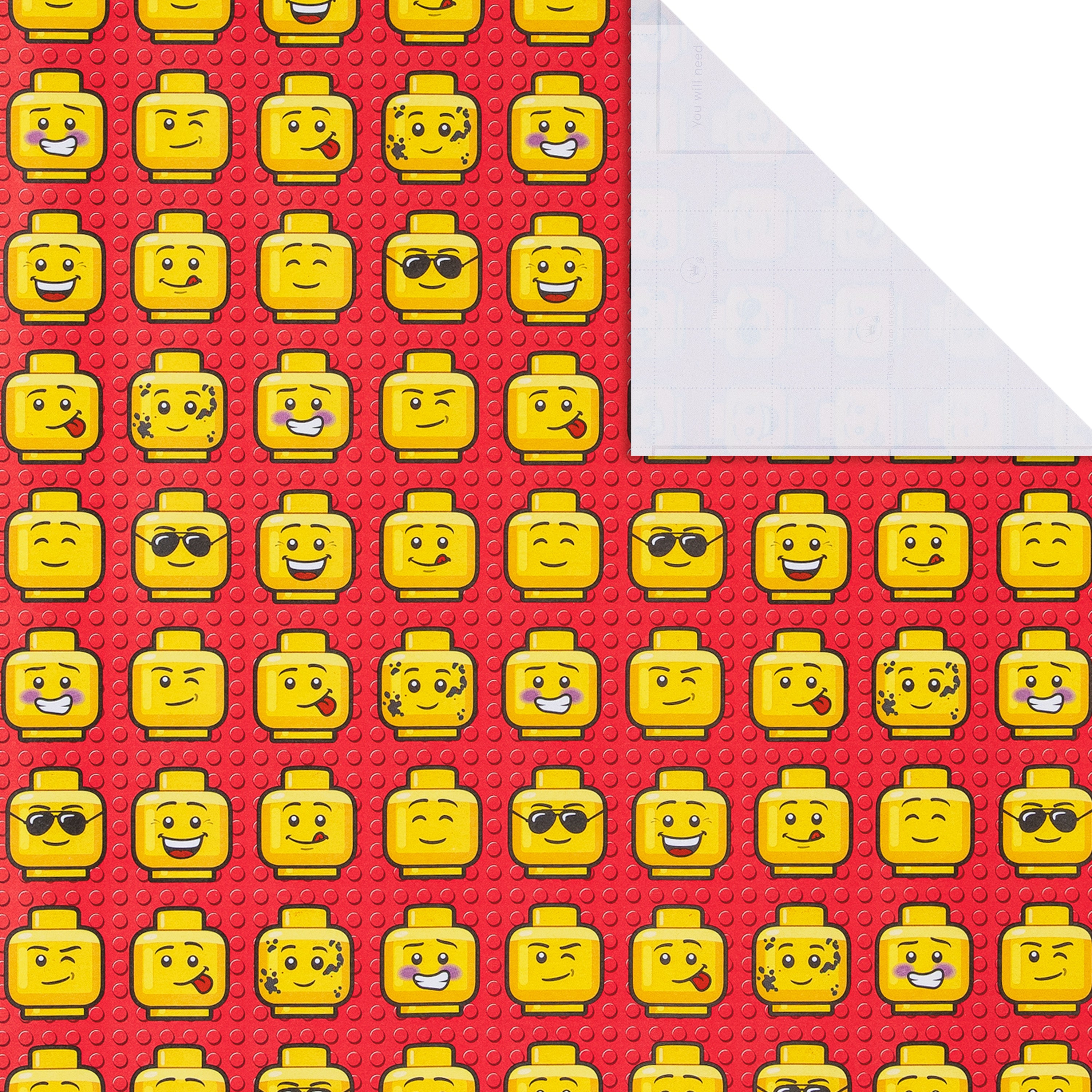 6M LEGO Heads Any Occasion Wrapping Paper | Hallmark UK