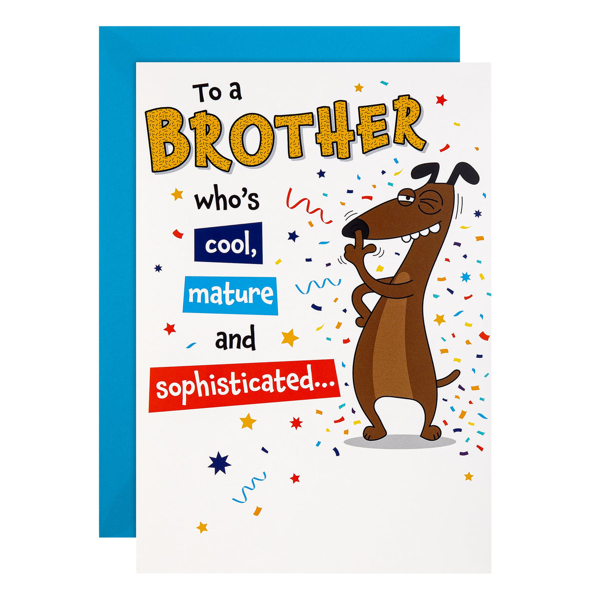 Funny Pop-Up Party Dog Birthday Card for Brother | Hallmark