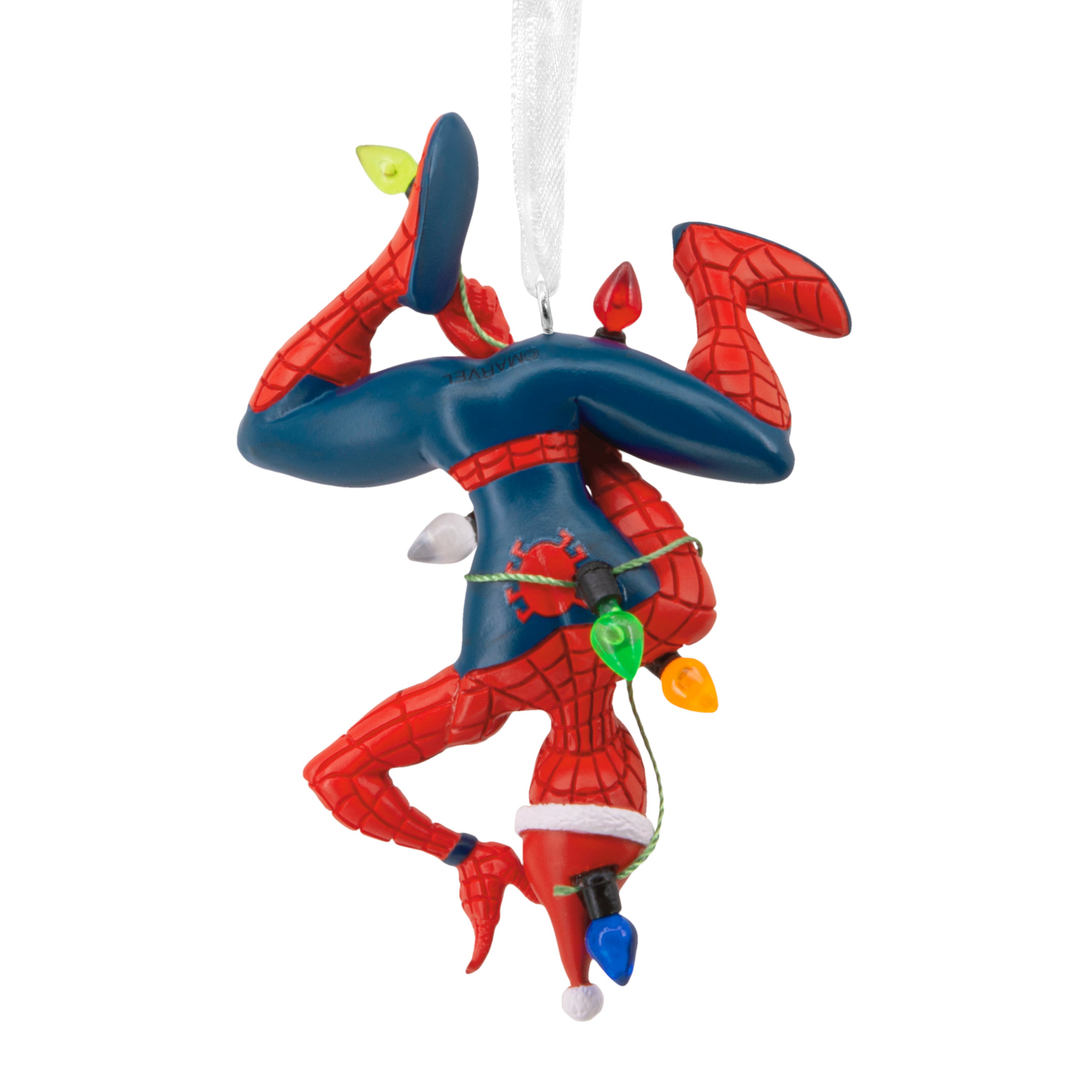 MARVEL Spider-Man Tangled in Fairy Lights Ornament | Hallmark