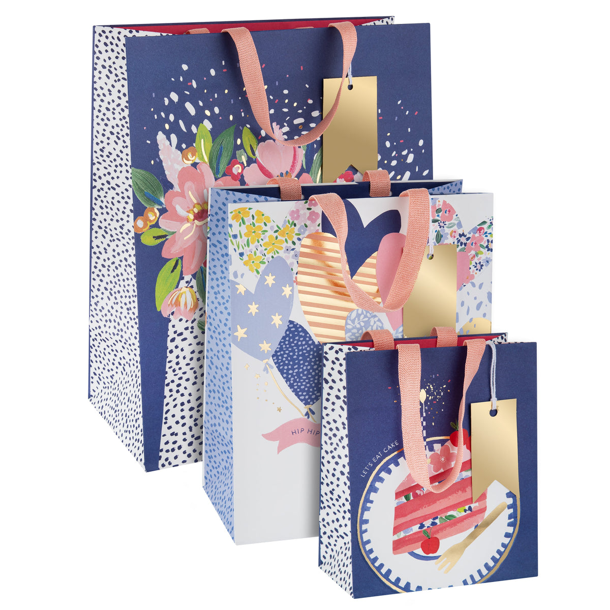 Multi Occasion Gift Bags - 3 Pack in 3 Sizes and 3 Designs | Hallmark