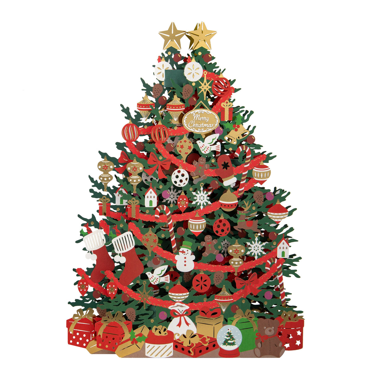 3D Laser Cut Pop-Up Christmas Tree Card | Hallmark