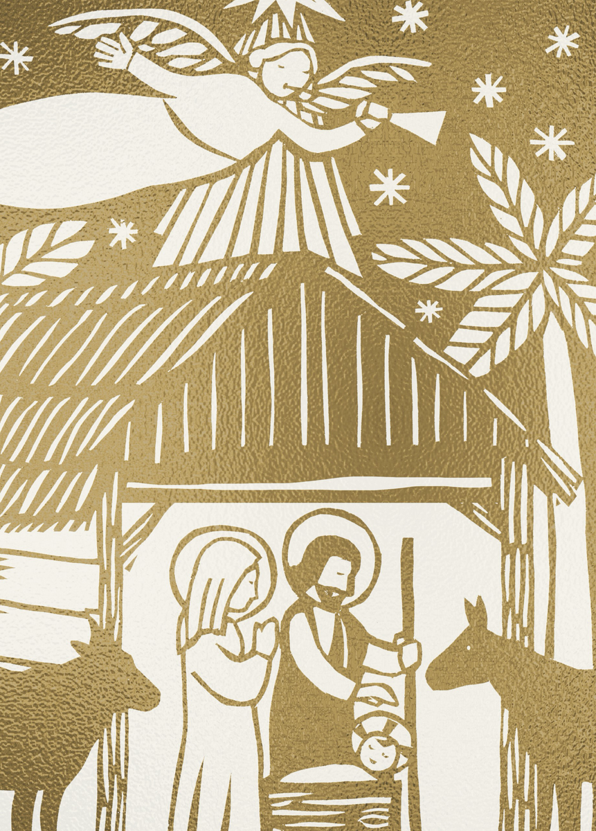 Personalised Nativity & Angel Christmas Card – Hallmark