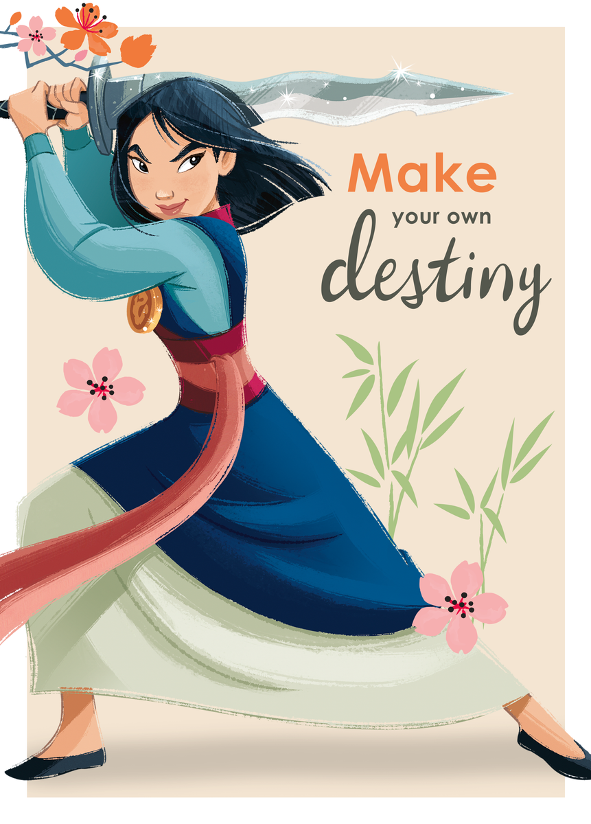 Personalised Disney Princess Mulan Good Luck Card | Hallmark UK