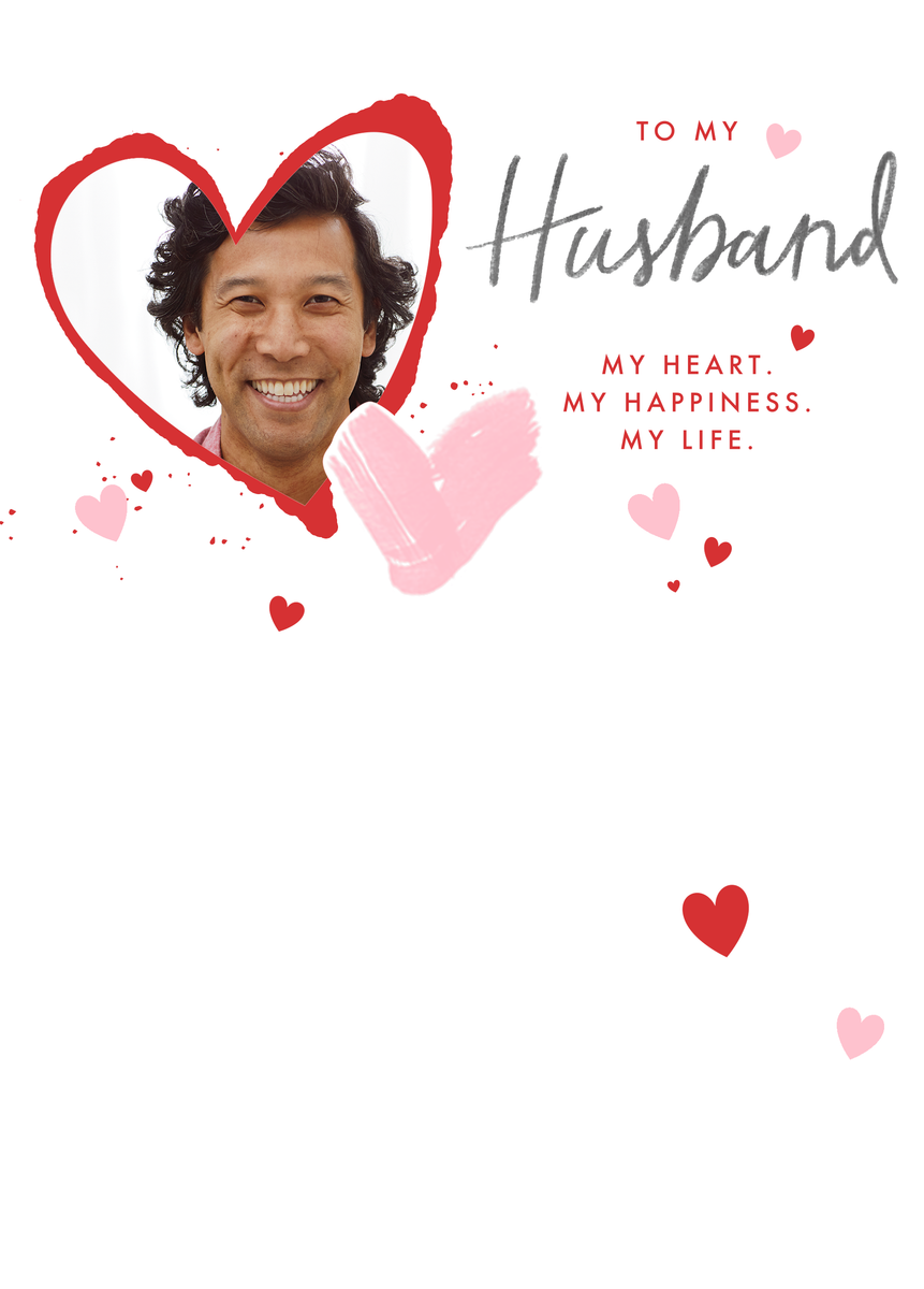 Personalised Classic Love Heart Valentine's Day Photo Upload Card for ...