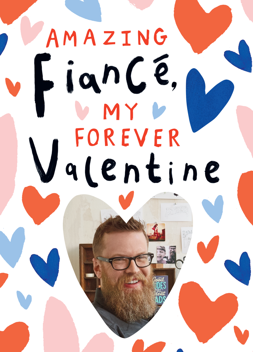 Personalised Love Hearts Amazing Forever Fiancé Valentine's Day Photo ...