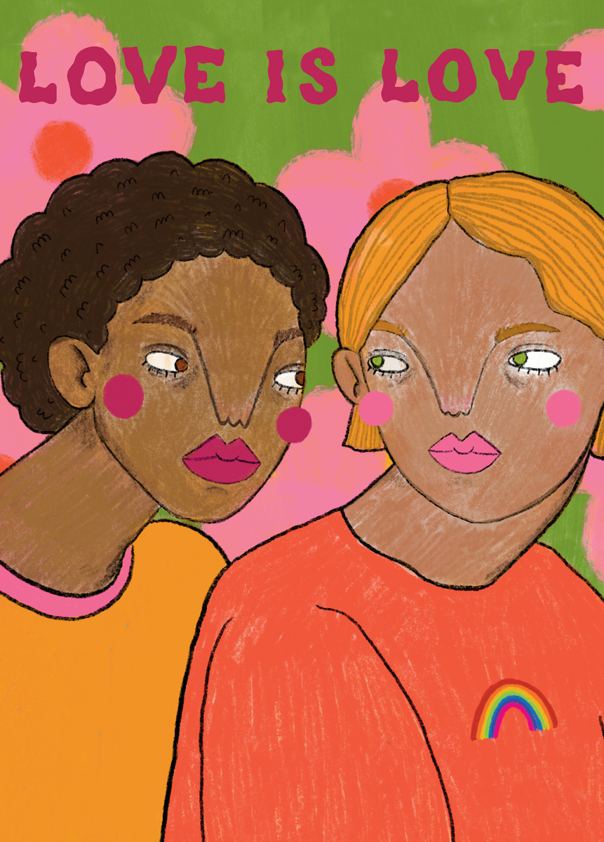 Personalised Love is Love Illustration Valentine's Day Card – Hallmark