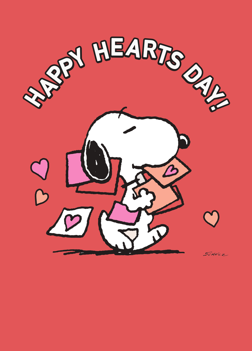 Personalised SNOOPY Happy Hearts Day Valentine's Day Card – Hallmark