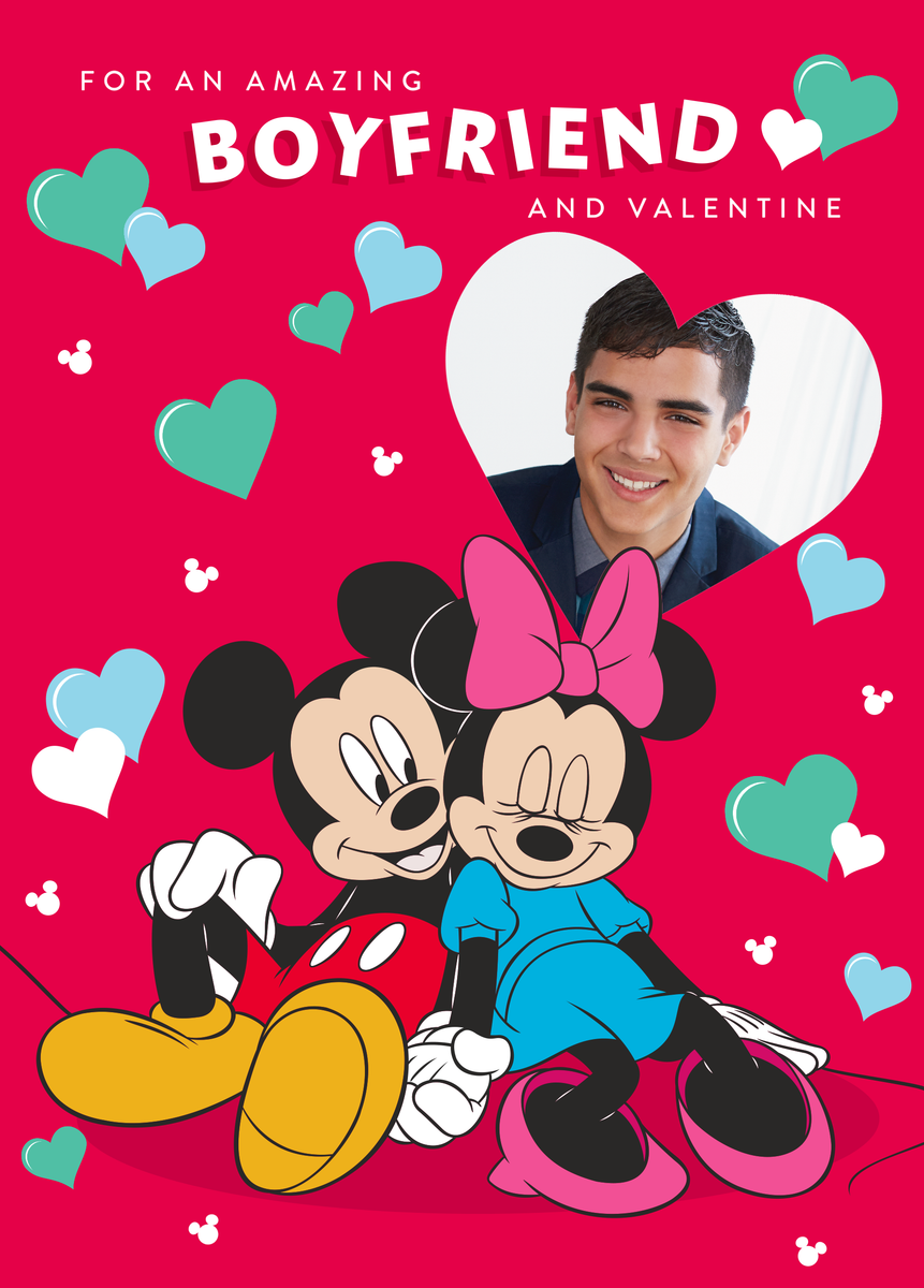 Personalised Disney Mickey & Minnie Mouse Boyfriend Valentine's Day Ph ...