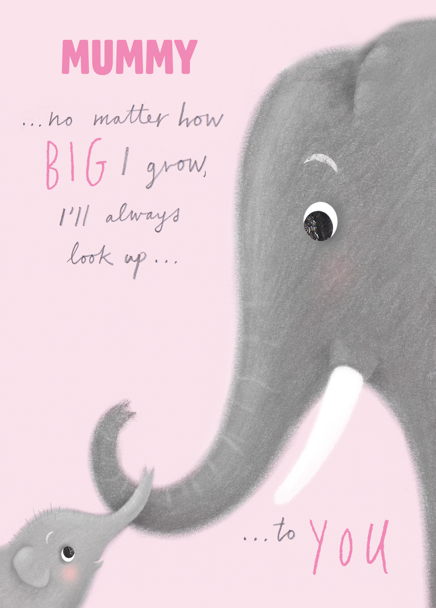Personalised Cute Elephants Mother's Day Card For Mummy | Hallmark UK