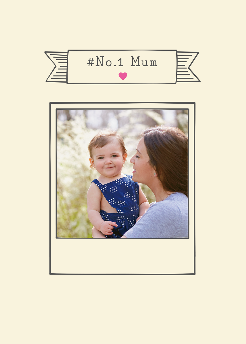 Personalised Number 1 Mum Mother's Day Photo Card | Hallmark UK