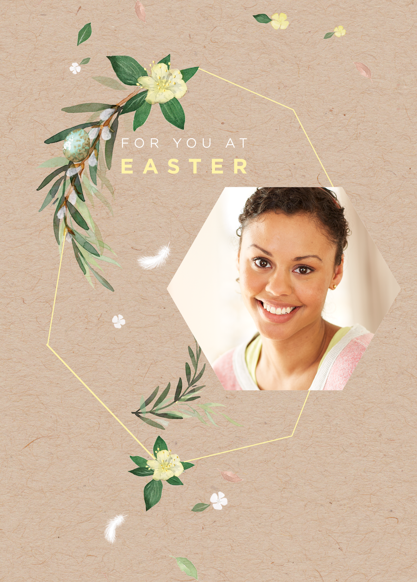 Personalised Spring Flowers Photo Upload Easter Card | Hallmark UK