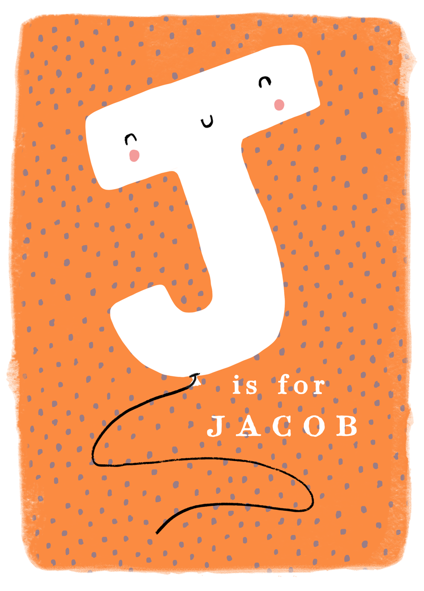 Editable Fun Letter J Birthday Card | Personalised Cards | Hallmark UK