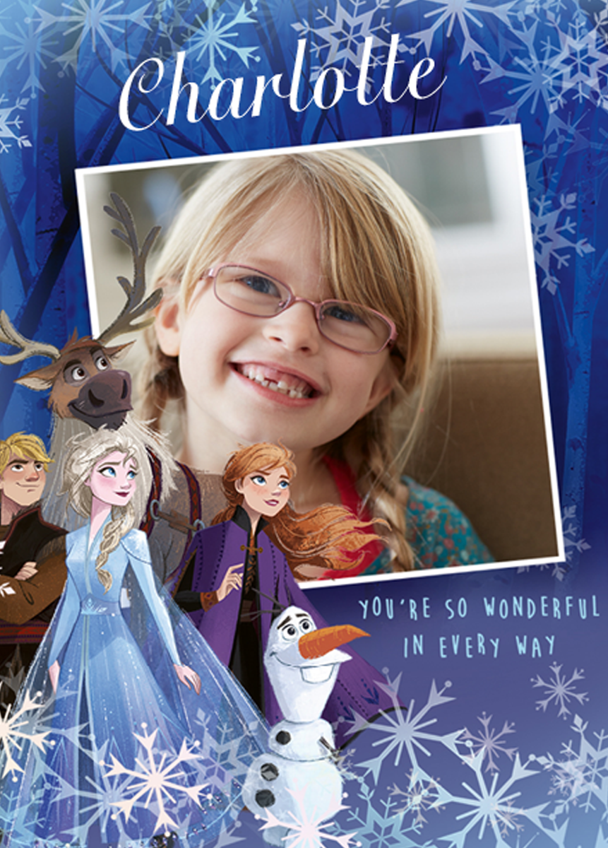 Personalised Kids Disney Frozen Photo Christmas Card – Hallmark