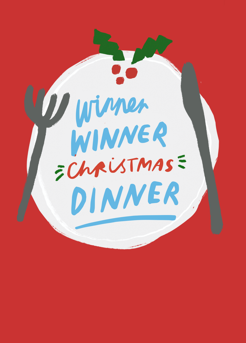 Personalised Funny 'Winner Winner Christmas Dinner' Card | Hallmark UK