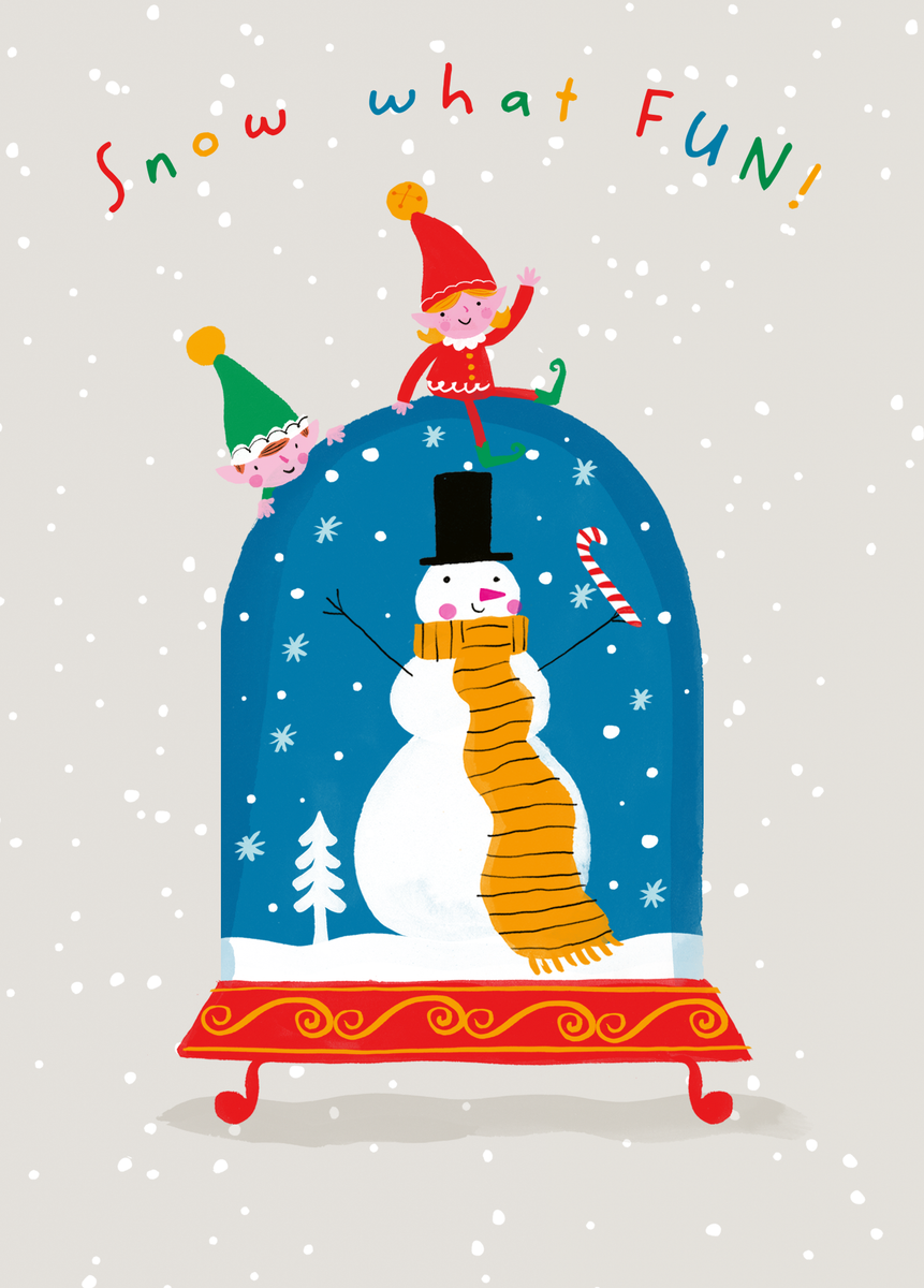 Personalised Cute Christmas Kids Snowman Snow What Fun Card – Hallmark