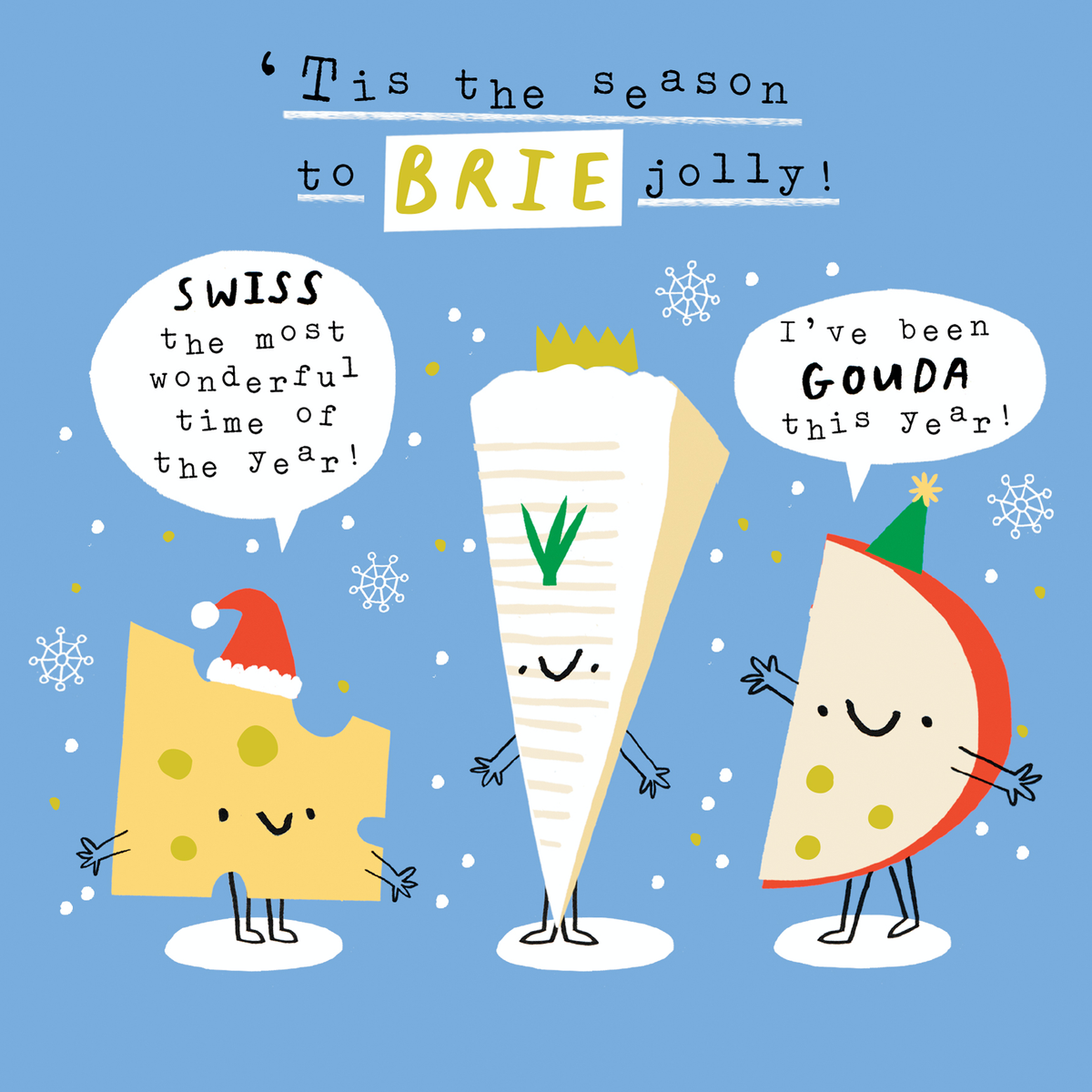 Personalised Funny Christmas Cheese Puns Brie Jolly Card – Hallmark