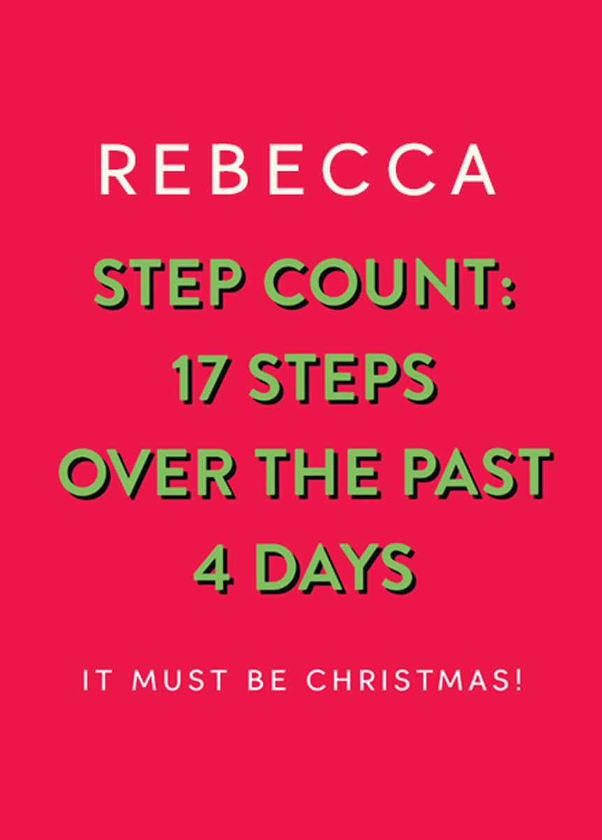 Personalised & Editable Funny Step Count Christmas Card for Her – Hallmark