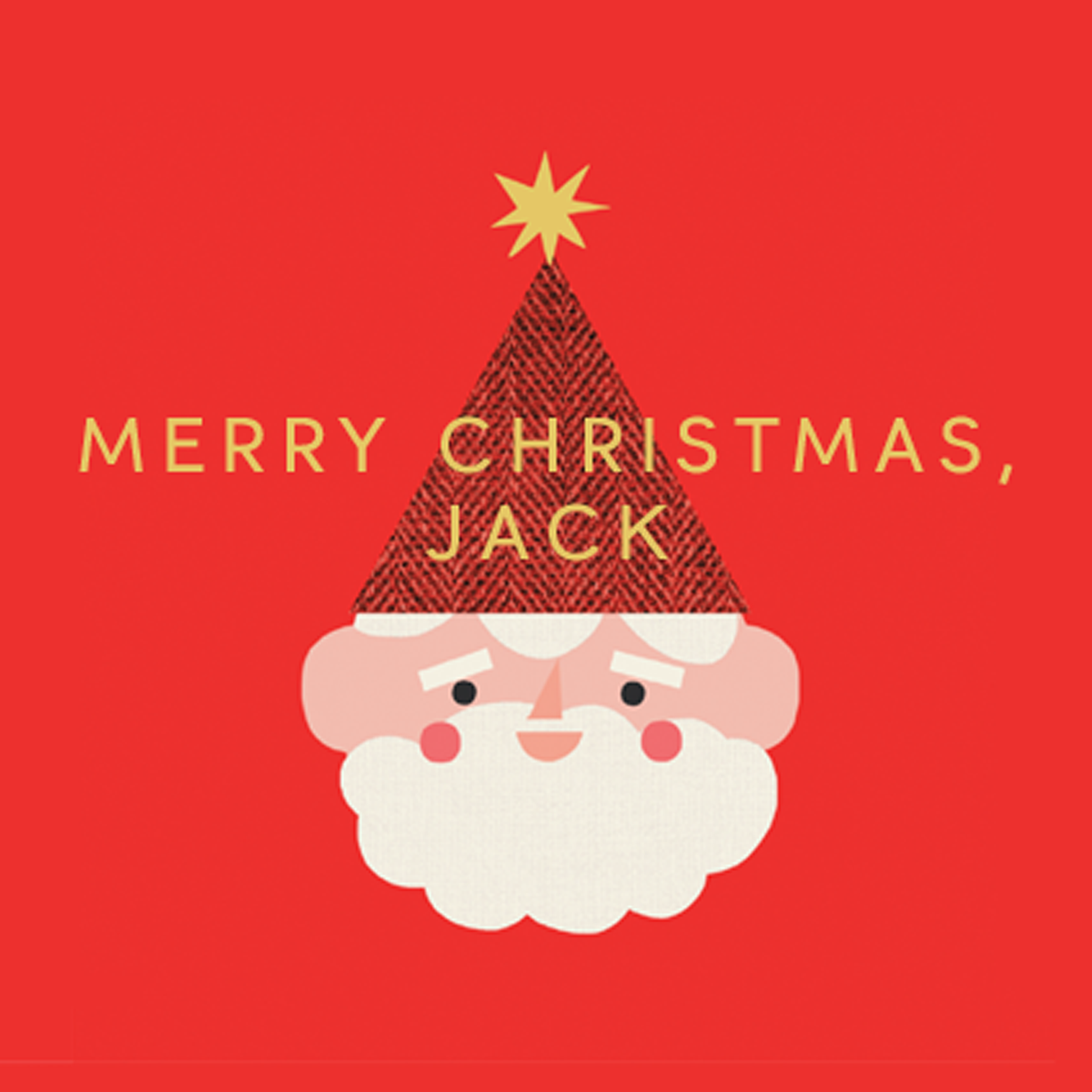 Personalised Modern Kids Christmas Santa Face Card – Hallmark