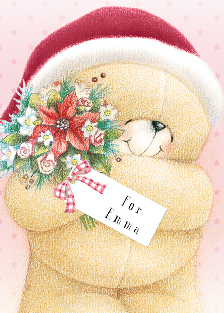 Personalised Forever Friends Bear Bouquet Christmas Card – Hallmark