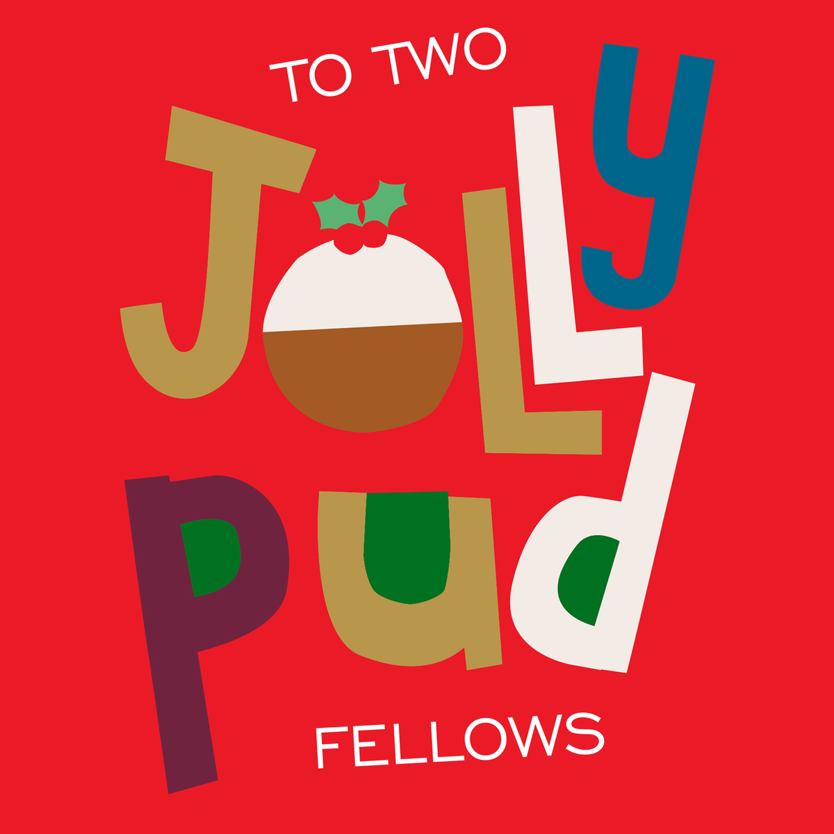 Personalised To Both Of You Jolly Pudding Christmas Card – Hallmark