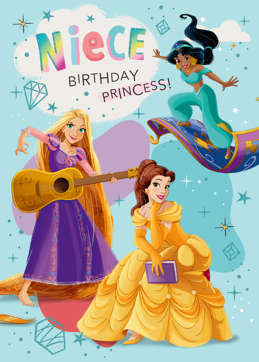 Personalised Disney Princess Birthday Card For Niece | Hallmark UK