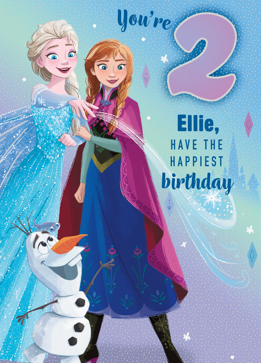 Personalised Disney Frozen 2nd Birthday Card | Hallmark UK