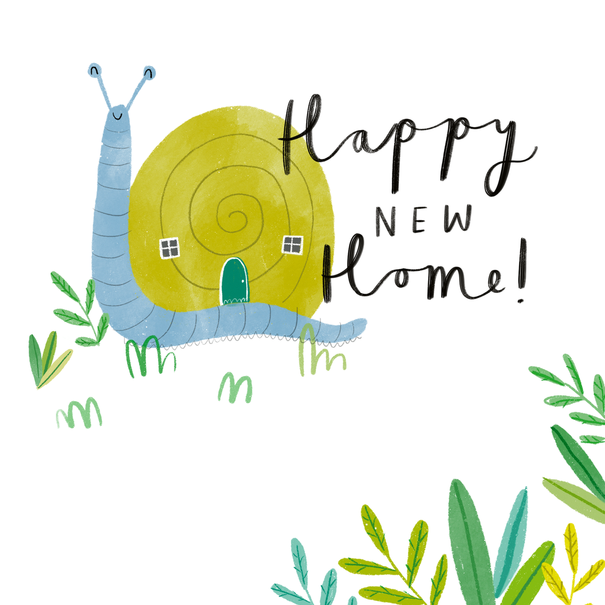 Personalised Colourful Snail New Home Card | Hallmark UK