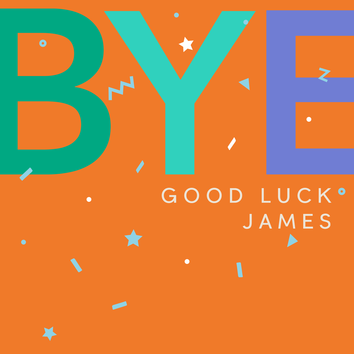 Personalised & Editable Bold 'Bye' Good Luck Card | Hallmark UK