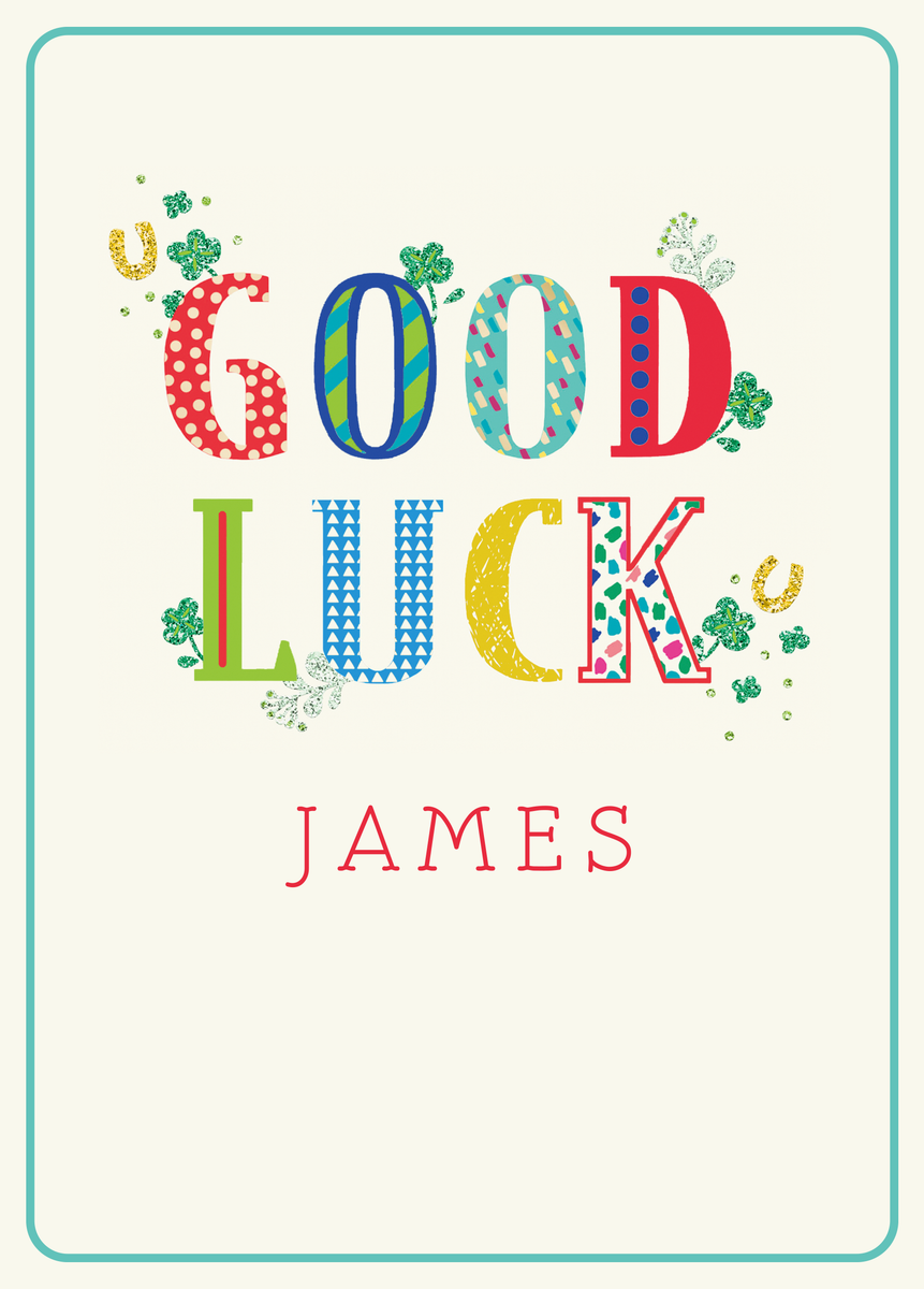 Personalised & Editable Colourful Good Luck Card | Hallmark UK