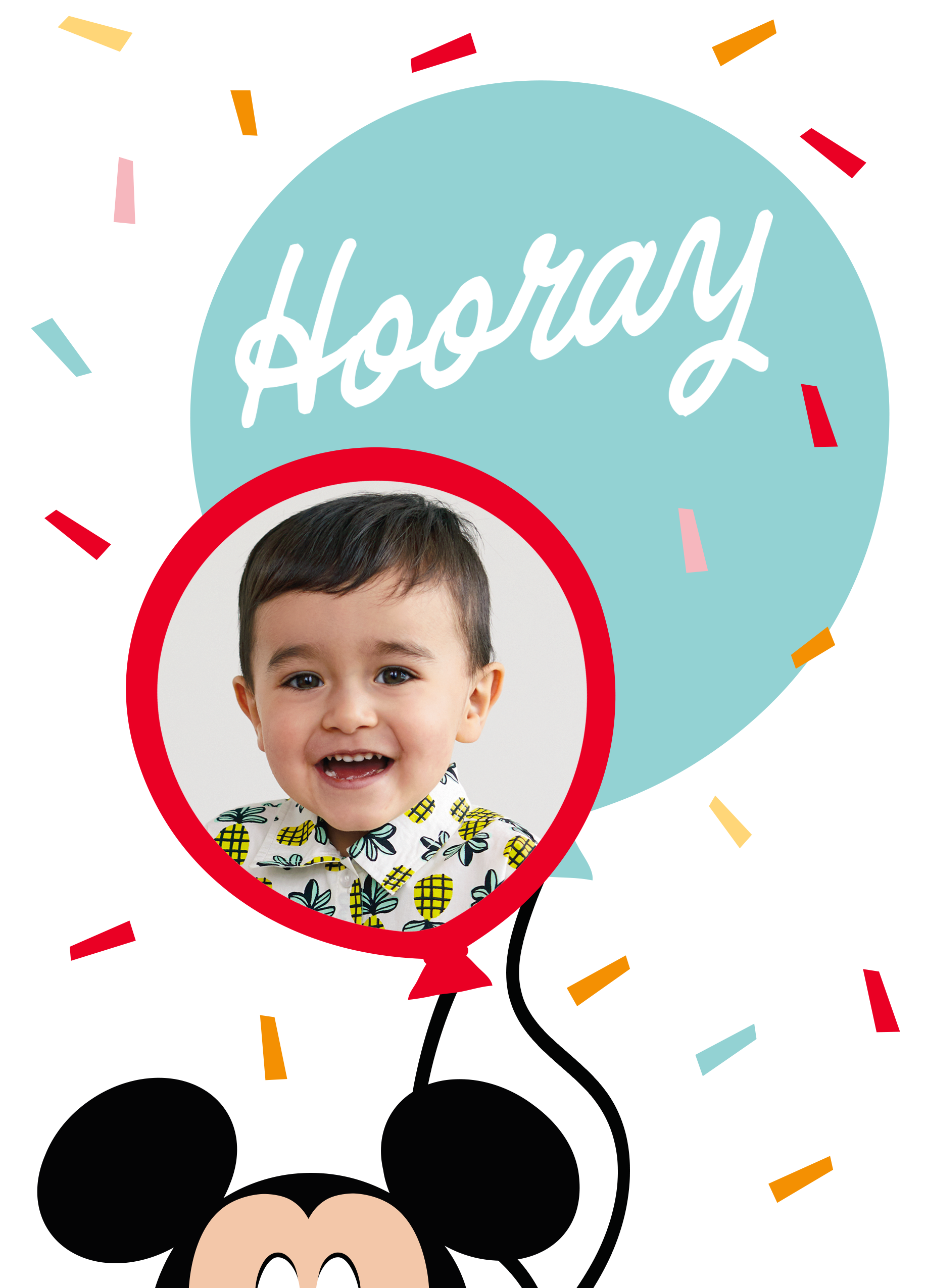 Personalised Disney 100 Mickey Mouse Balloon Photo Upload Congratulati ...