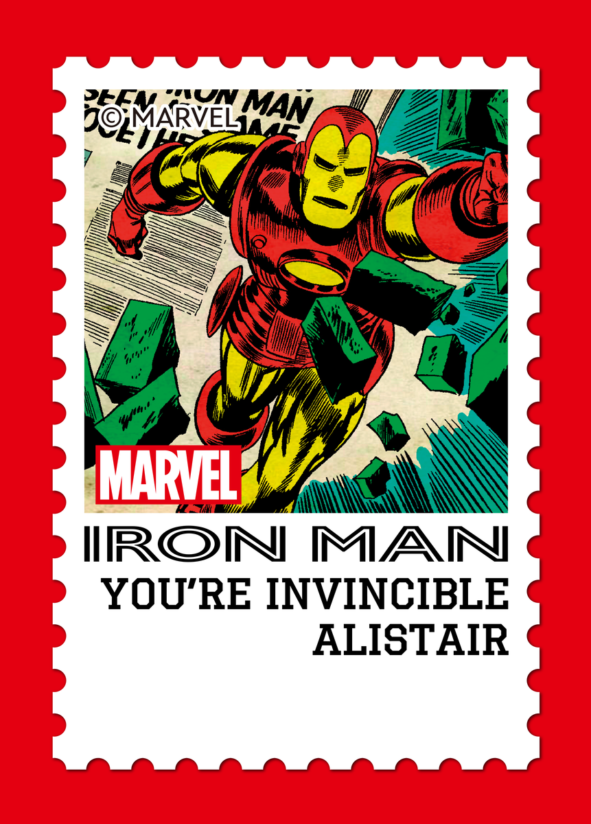 Personalised Disney 100 MARVEL Iron Man Birthday Card – Hallmark