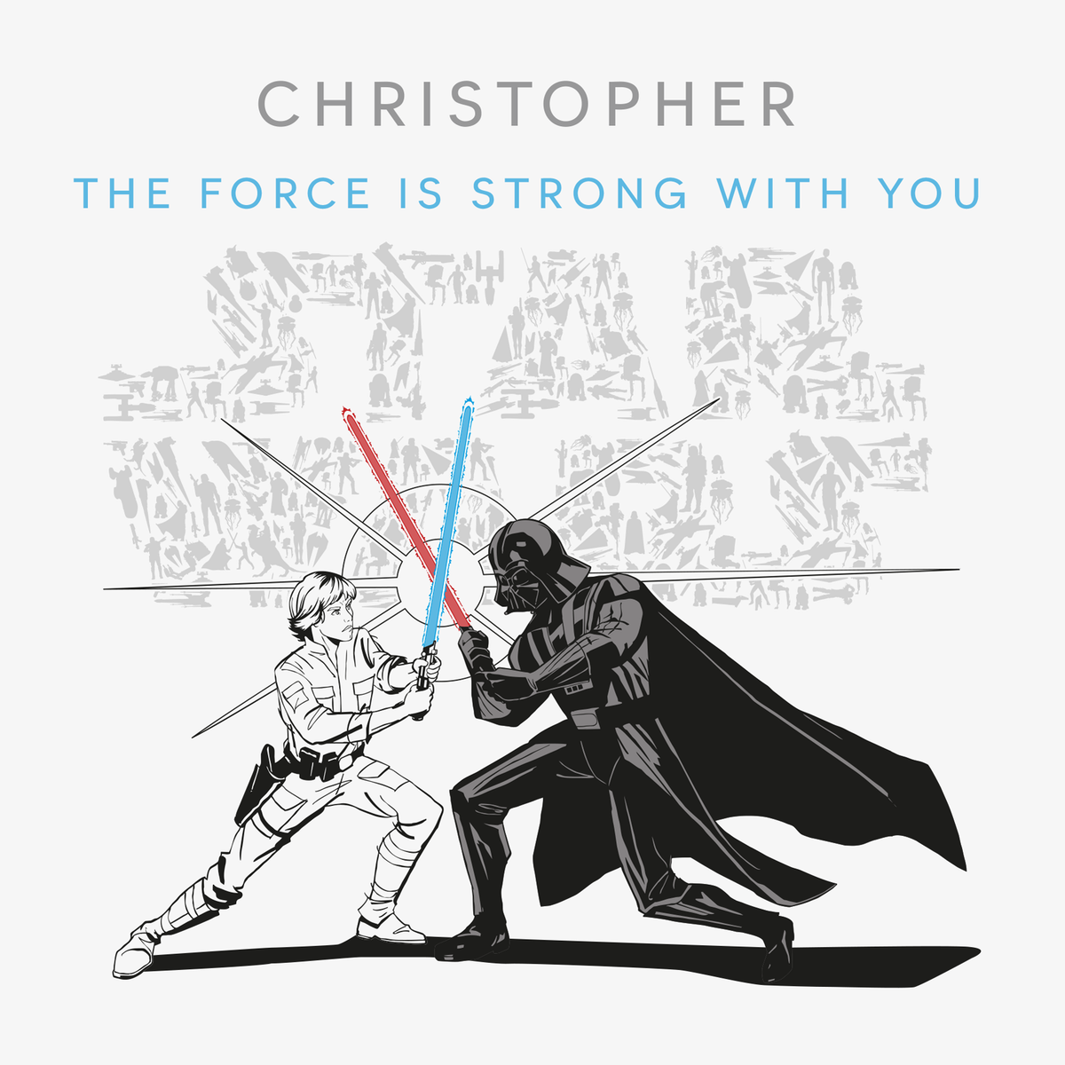 Personalised Star Wars™ Lightsaber Birthday Card – Hallmark