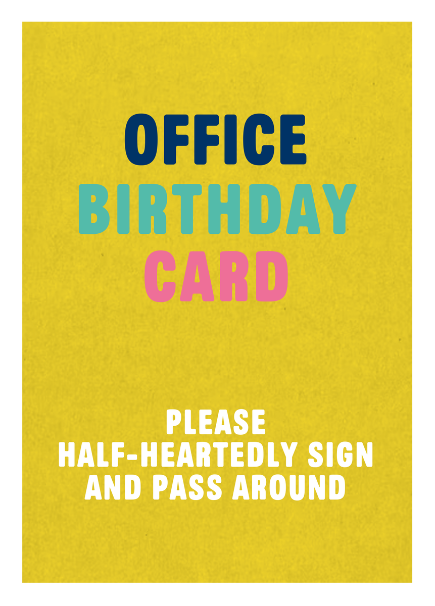 Personalised Funny Work Birthday Card | Hallmark UK